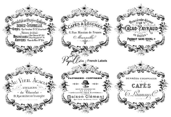 PRO1035 FRENCH CAFE LABELS A4 – Petite Rouge Vintage Emporium