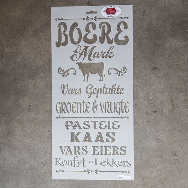 KITCHEN STENCIL - Boere Mark (Afrikaans) PR0011 – Petite Rouge Vintage ...